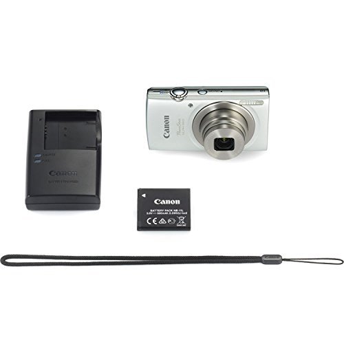 Canon PowerShot ELPH 180 Digital Camera (Silver) with 32GB Memory + Case (Renewed)