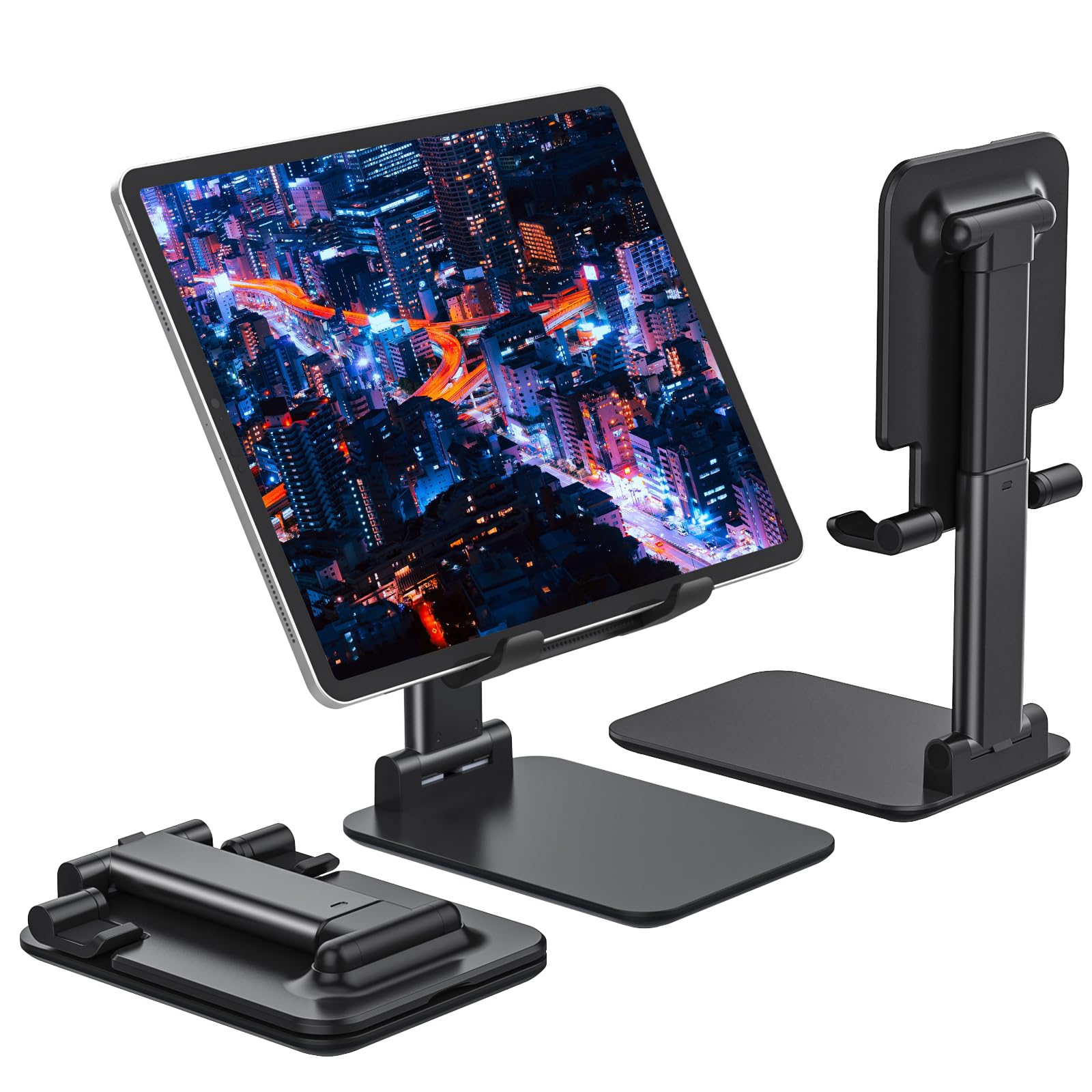 Anozer Tablet Stand Foldable & Adjustable, Portable Monitor Stand 5.55 * 3.94" Wide, Fit for iPad Holder Stand Compatible with iPad Pro 11, 12.9/for iPad 10.9; Surface Pro; Portable Monitor 4.7-15.6"