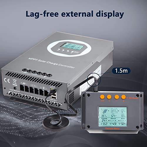 100 Amp MPPT Solar Charge Controller 48V 36V 24V 12V Auto,PV 150V Max Input Solar Panel , 100A Solar Panel Regulator Max Input Power 5000W, for AGM Sealed Gel Flooded Lithium Battery