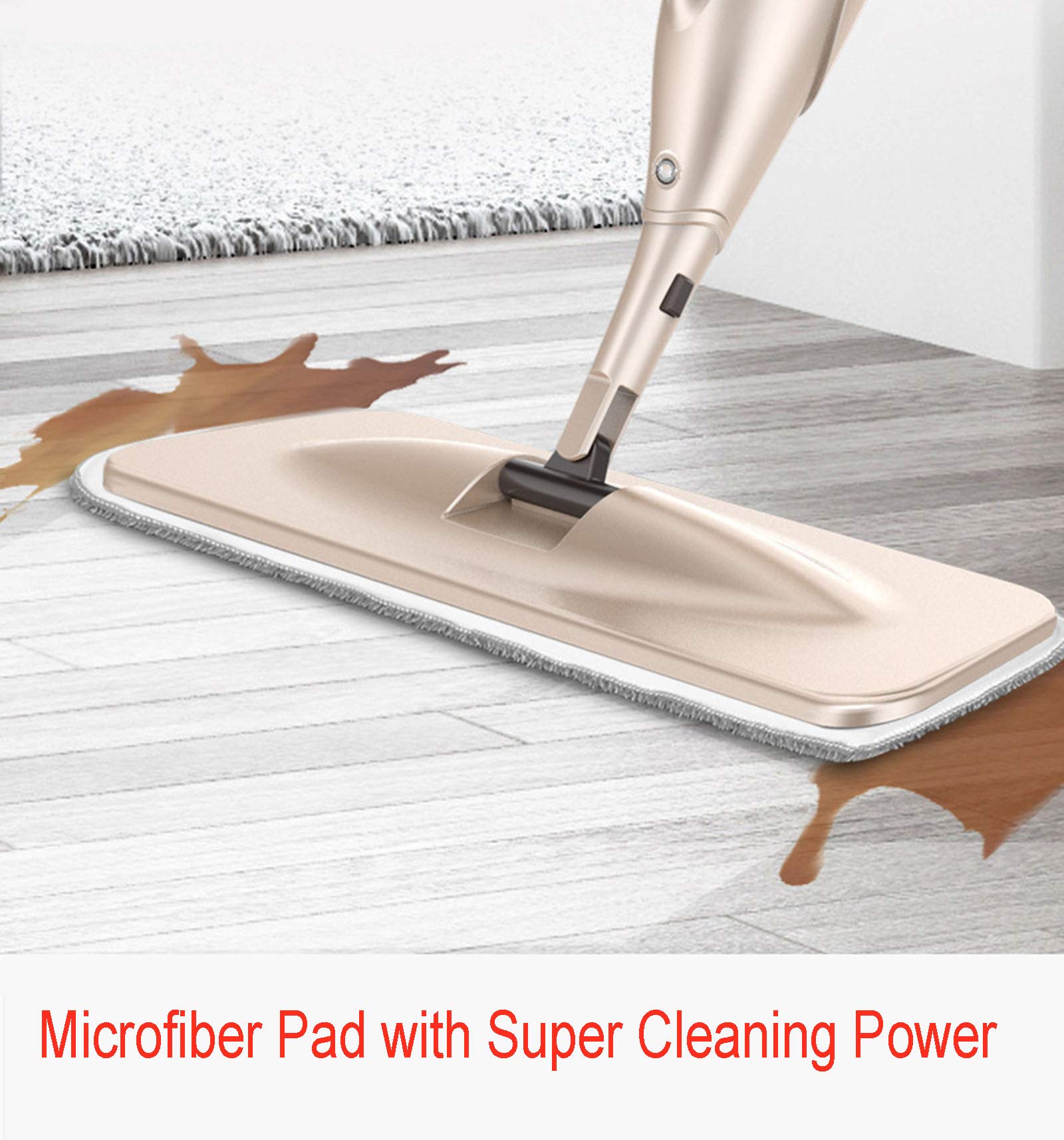 JDWG 4 Pack Mop Head Replacements Pads Microfiber Cleaning for Most Spray Mops and Reveal Mops, Wet & Dry Home Commercial Cleaning. (Grey)