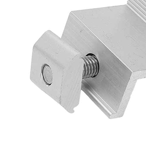 10PCS Solar End Clamp Solar Panel Mounting Z Brackets Aluminum Alloy Pressing Block PV Panel Rail End Grounding Clamps for RVs Trailers Boats Yachts Wall (40mm)