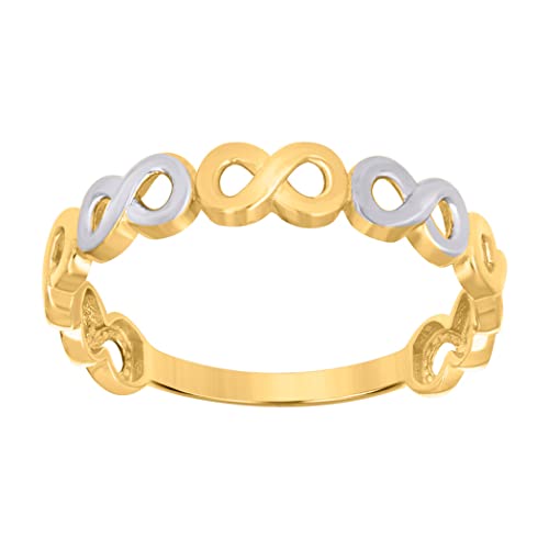 10k Two tone Gold Womens Infinity Ring Measures 3.8mm Wide Jewelry for Women