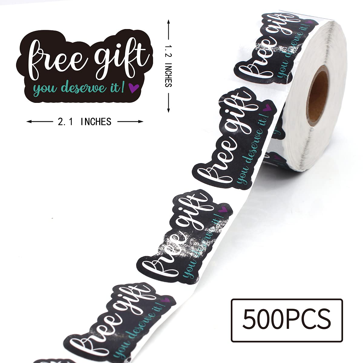 Littlefa You Deserve it Stickers,Happy Mail Stickers,Small Business Stickers,Free Stuff Stickers,Envelopes Seal Stickers,Mail Packaging Sticker for Small Business 500 PCS
