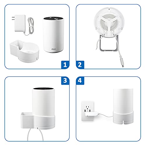 STANSTAR Wall Mount for Deco X68/XE75/XE75 Pro/AXE5300/AXE5400 WiFi 6 Whole Home Mesh WiFi System, Sturdy Wall Mount for Deco X68 AX6600 Router Without Messy Wires