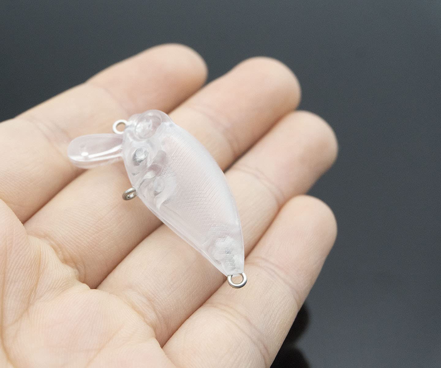 10PCS Unpainted Lure Blanks 2.9g 4cm with 6mm Free Fishing Eye Crankbait Simulation Blank Body Clear Hard Baits Trout Salmon Minnow Lure Popper Lures Topwater Freshwater 8263 6mm