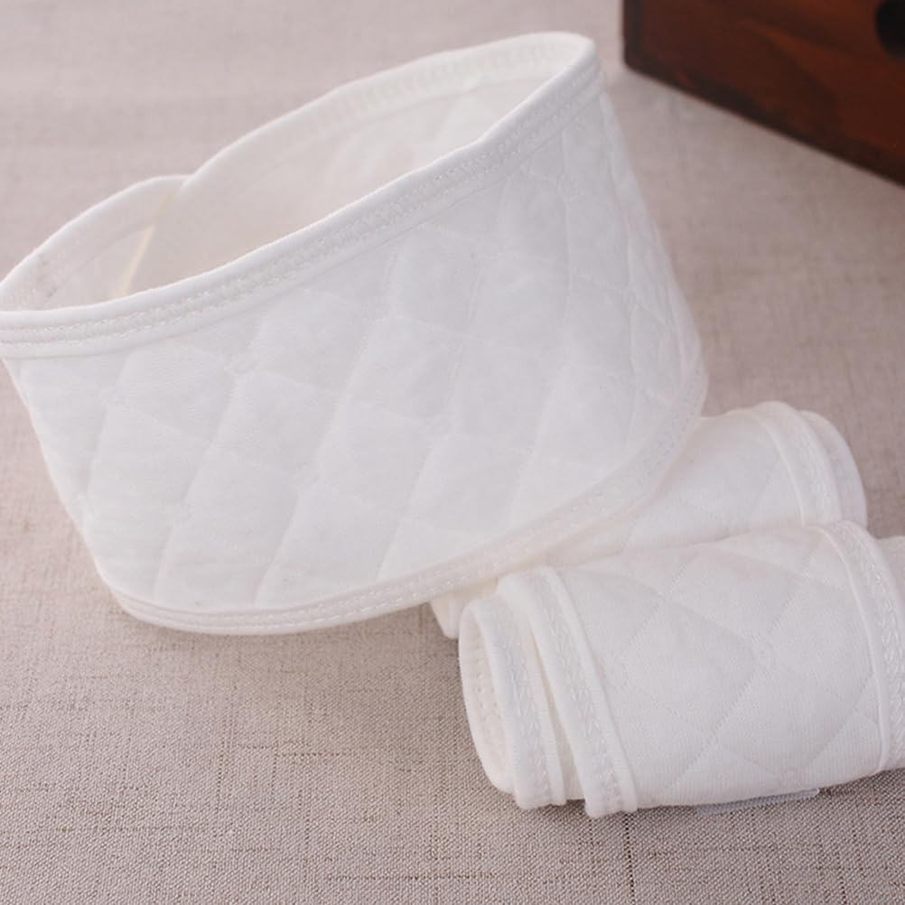 ARTIBETTER 6pcs Cotton Baby Belly Band Infant Umbilical Cord Soft Newborn Navel Belt (White)