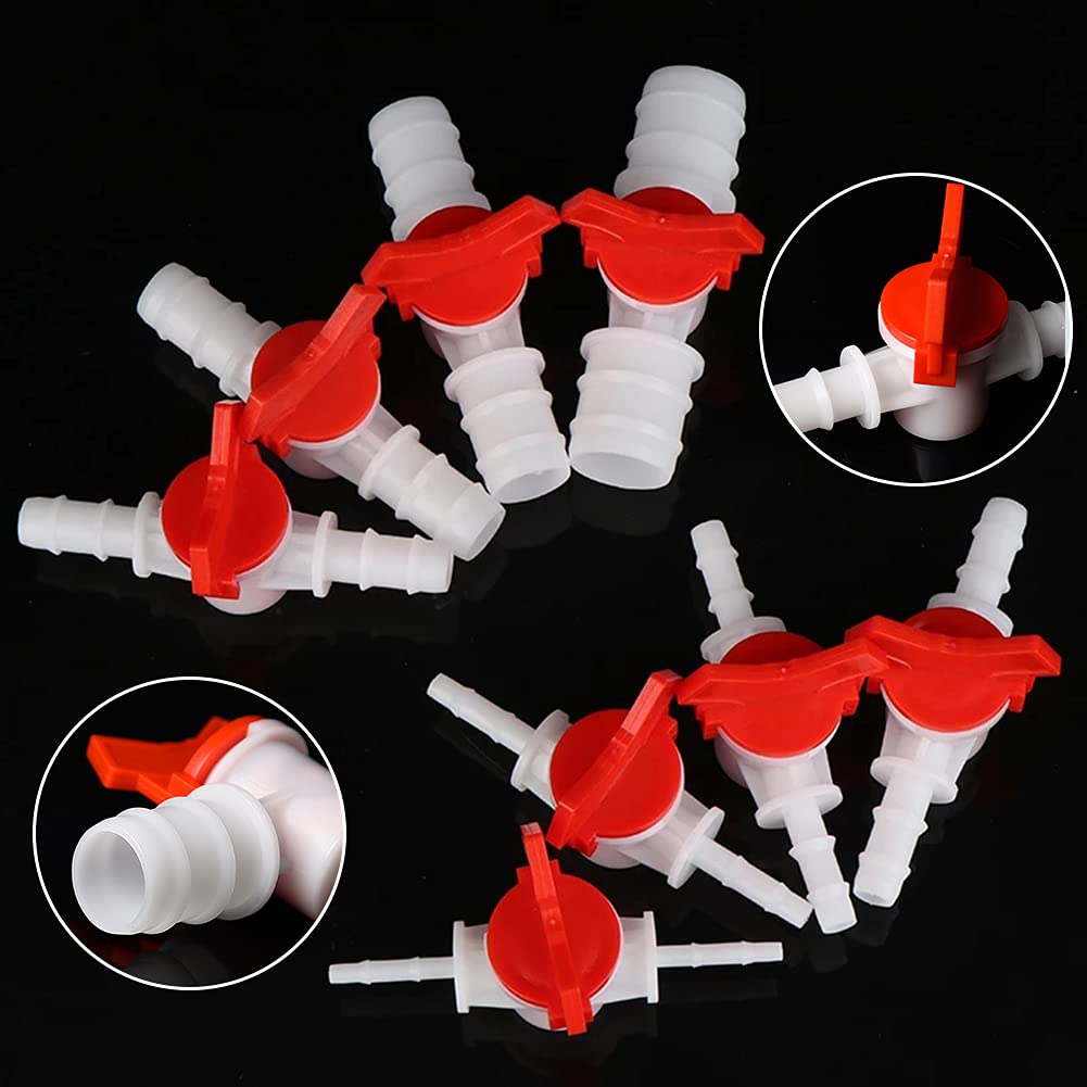 ANPTGHT 3/4“ Hose Barbed Ball Valve Drip Irrigation Ball Valve Shut Off Switch for Drip Irrigation and Aquariums(Pack of 2)
