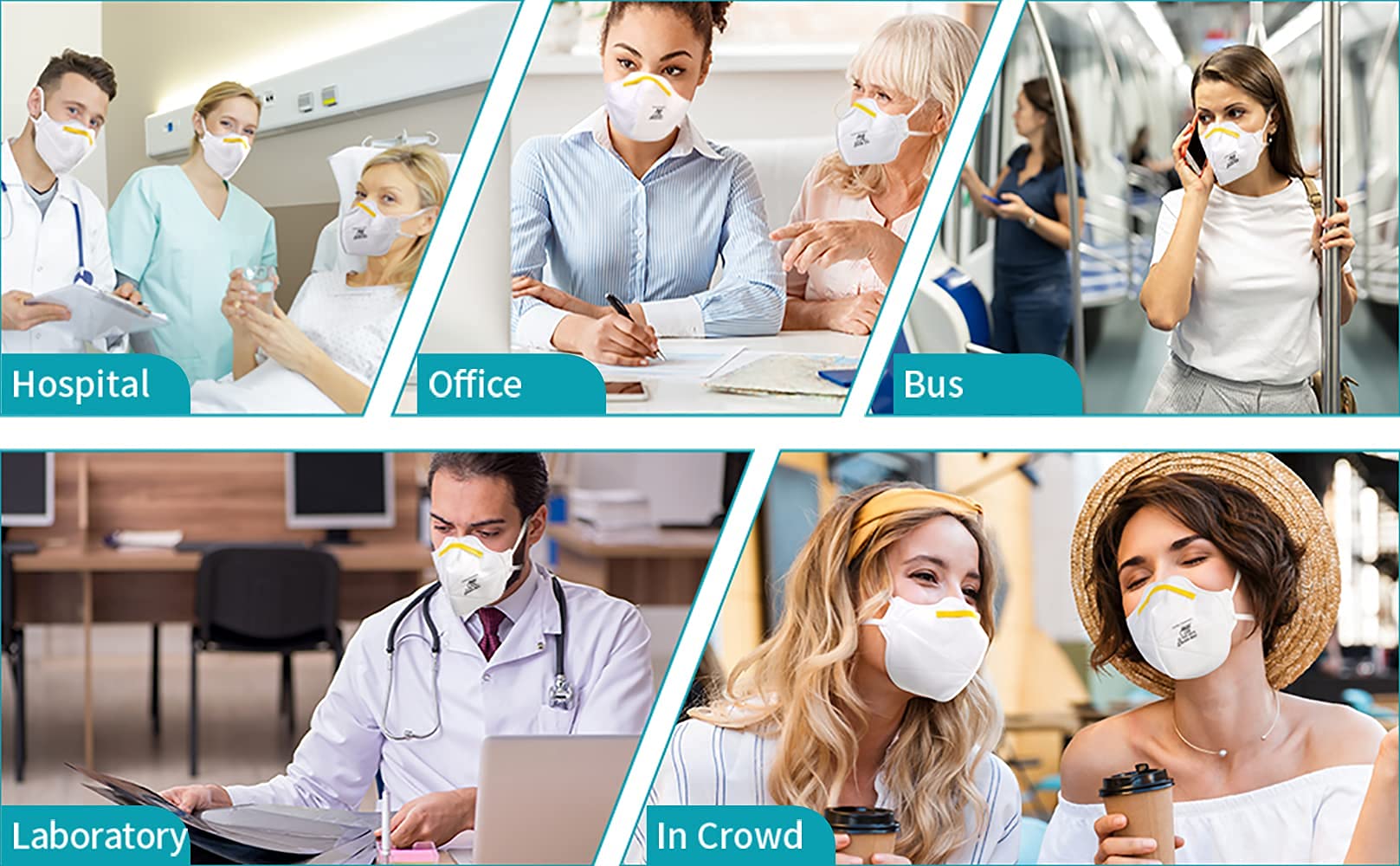N95 Mask NIOSH Approved, 20-Pack Breathable N95 Particulate Respirator, Foldable N95 Masks Universal Fit (Approval Number 84A-6973) Individually Wrapped