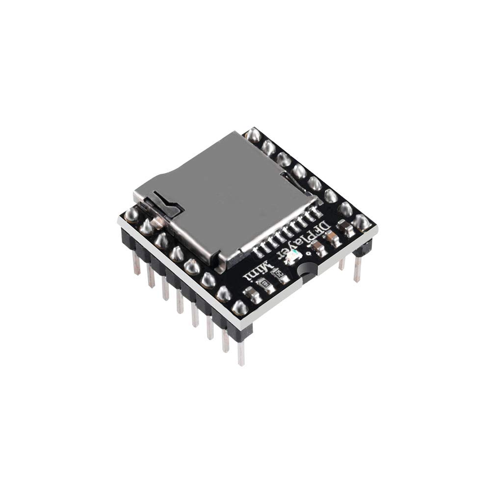 AOICRIE 4pcs Dfplayer Mini MP3 Player Module Compatible with R3 for Voice Module DIY DFPlayer Mini Voice Decode Board Support TF Card and U Disk IO/Serial Port/AD for arduino DIY Kit