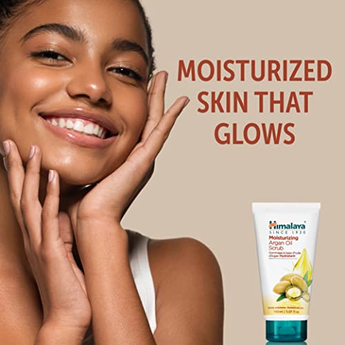 Himalaya Moisturizing Argan Oil Scrub to Soften Skin and Remove Dead Skin Cells, 5.07 Oz (150ml)