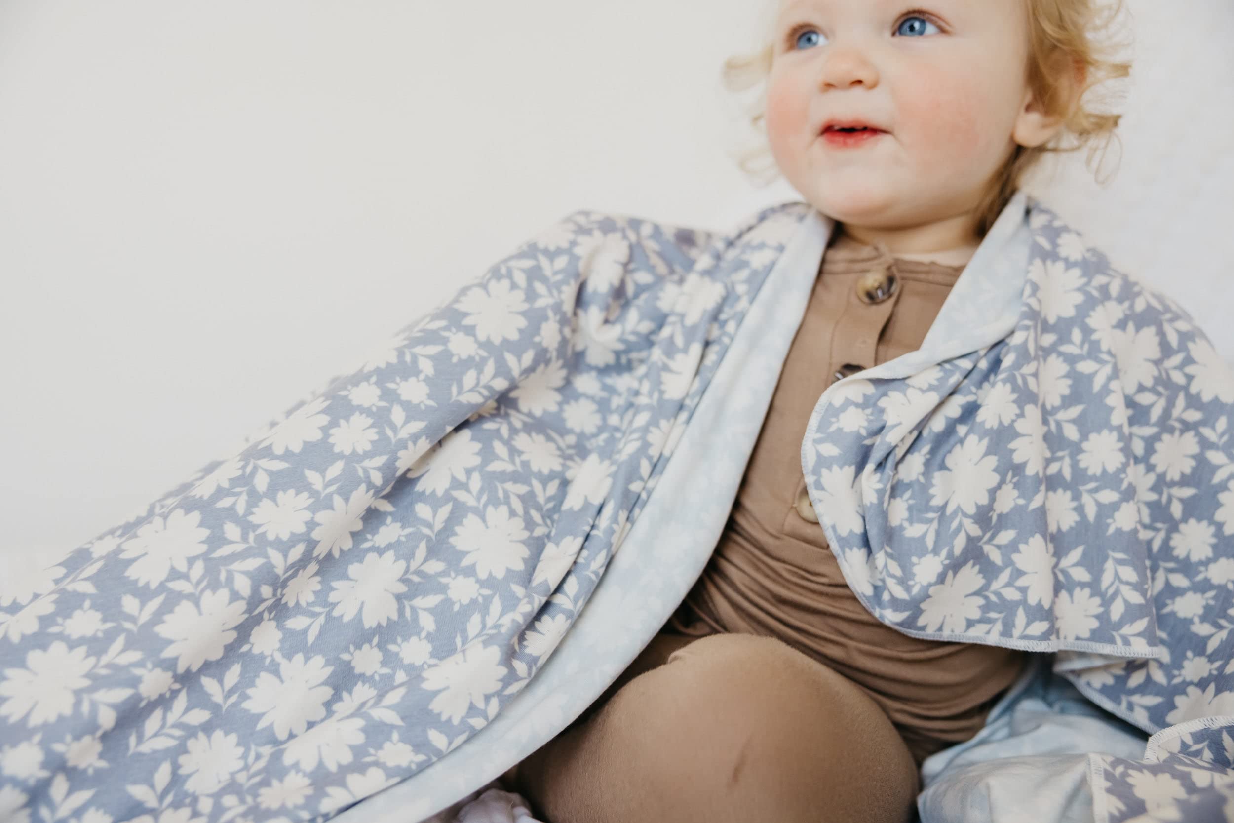 Copper Pearl Large Premium Knit Baby Swaddle Receiving Blanket Lacie