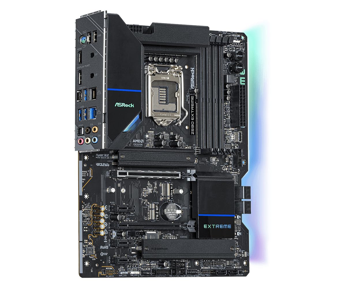 ASRock Z590 Extreme Compatible Intel 10th and 11th Generation CPU (LGA1200) with Z590 Chipset ATX Motherboard