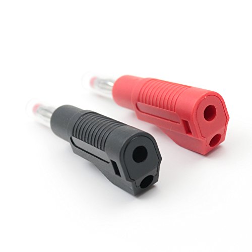 10sets Retractable Sheath 4mm Banana Plug Connectors Stackable Wire Solder Multimeter Test Leads Ends Banana Plugs Adapter with Banana Jack Socket