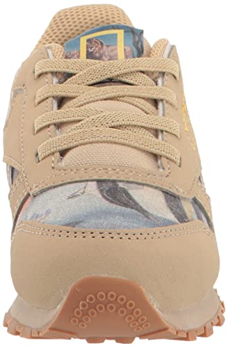 Reebok Baby Classic Leather Sneaker, National Geographic/Utility Beige/Soft Camel, 4 US Unisex Infant