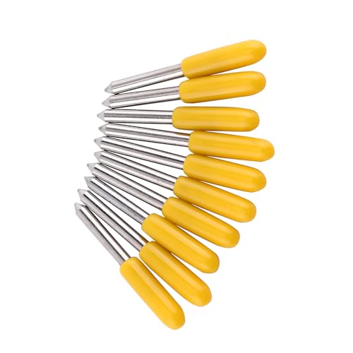 10pcs Cemented Carbide Plotter Cutter Knife Blades, High Cutting for with Red Caps, 30 45 60 deg (30°)