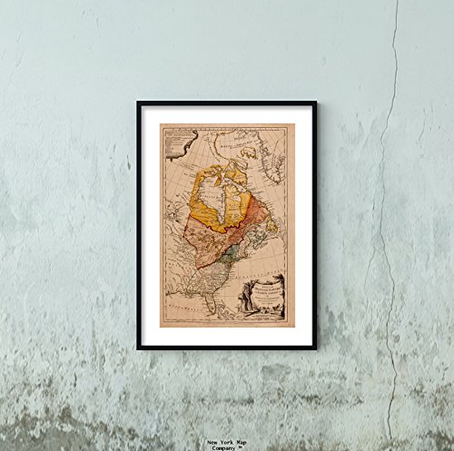 1776 Map United States | Canada of The British Empire, in North America Map | Ready to Frame