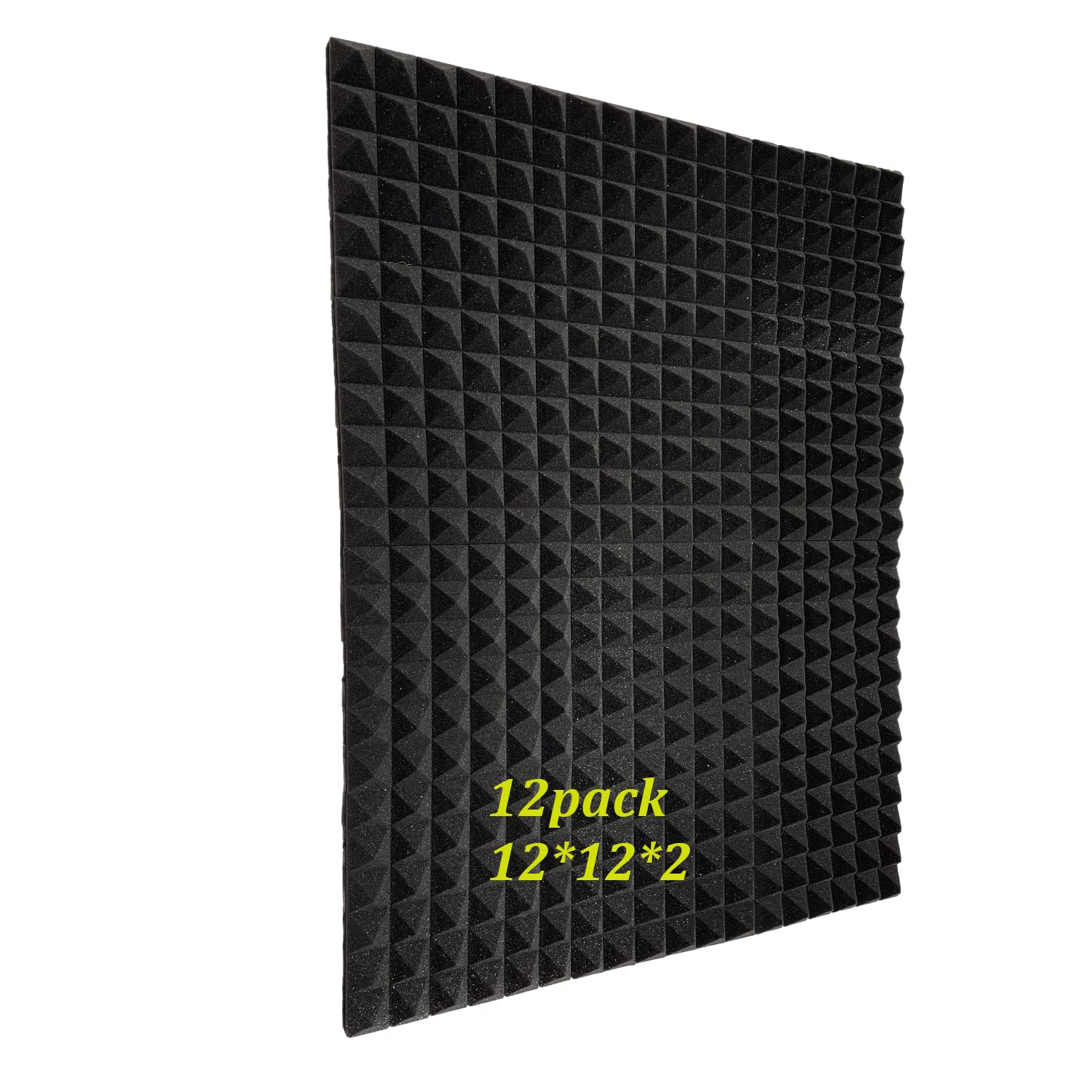 12 acoustic foam boards Black Pyramid foam boards 12“ × 12” × 2”