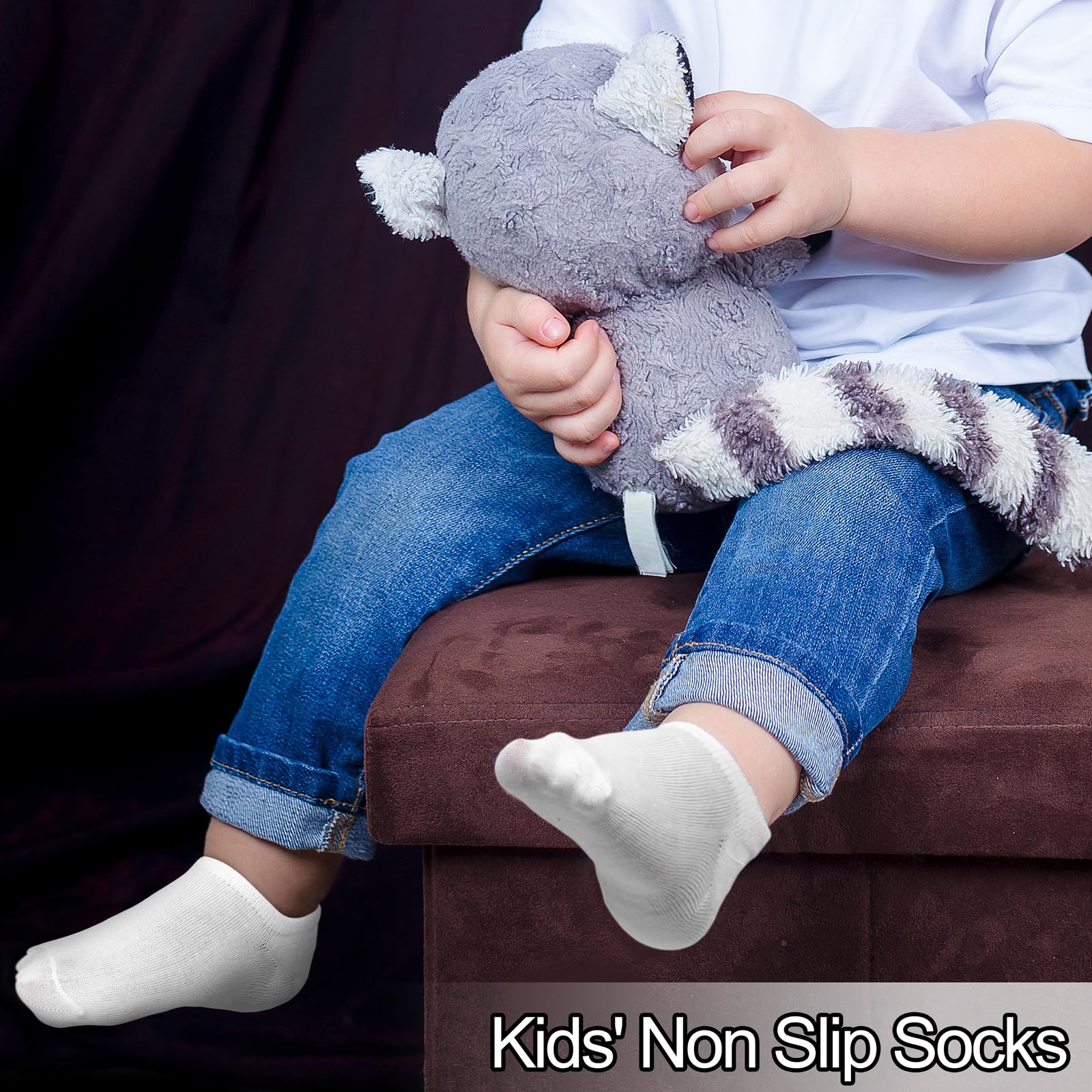 Cooraby 15 Pairs No Show Socks Kids Socks Anti-slip Low Cut Socks for Girls Boys Ankle Athletic Socks