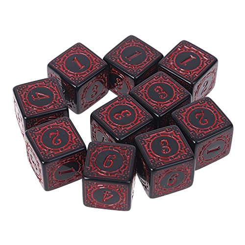 10Pcs D6 Polyhedral Dice Square Edged Numbers 6 Sided Dices Beads Table Board Role Play Game for Bar Club Party Polyhedral Dice Set Filled DND Dice Polyhedral Dice Set Green Polyhedral Dice Set Blue