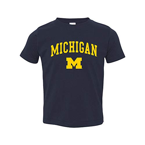 UGP Campus Apparel TS03 - Michigan Wolverines Arch Logo Toddler T Shirt 5/6T Navy