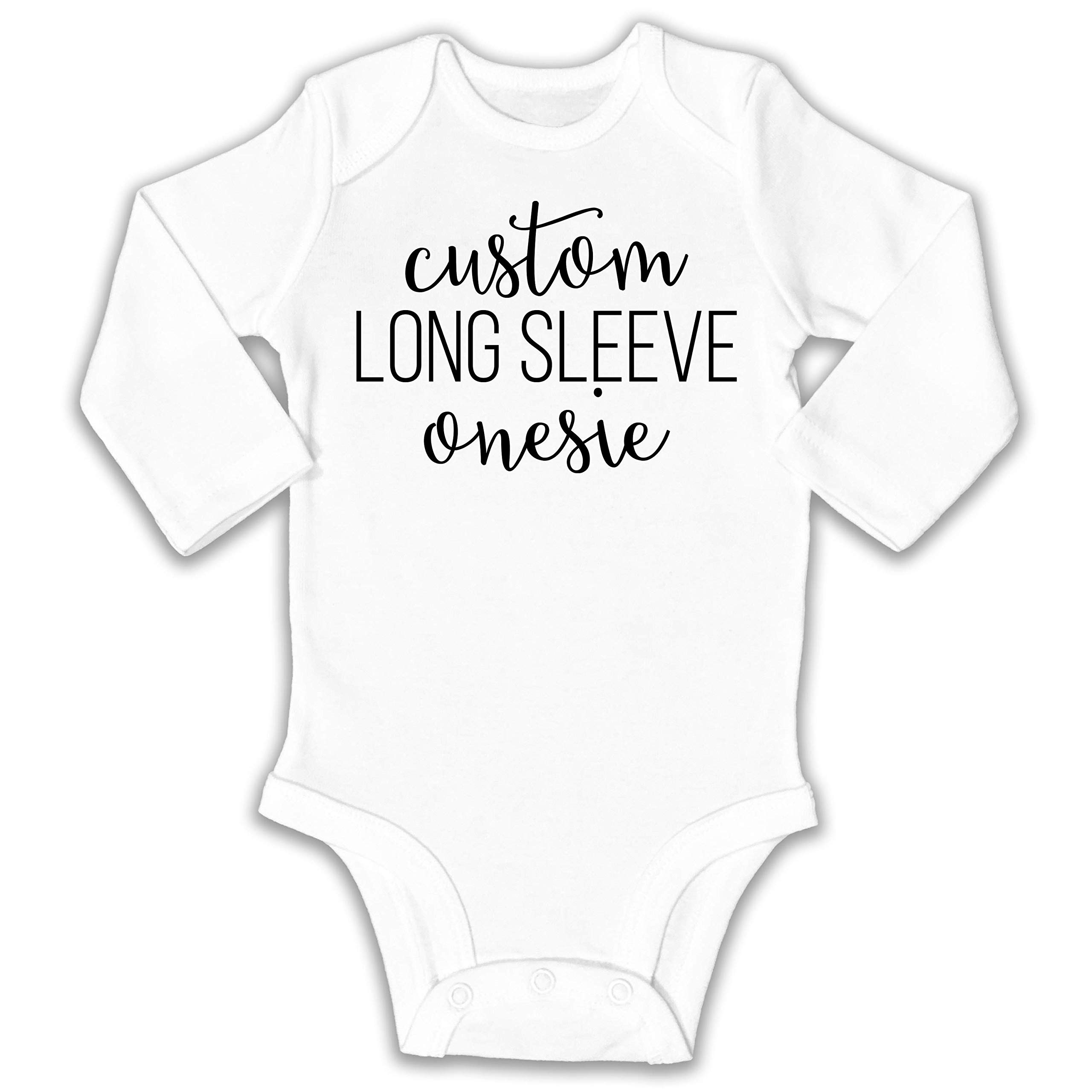 Kate & Meri Custom Long Sleeve Onesie©/Bodysuit | Personalized Baby Romper (0-3M)