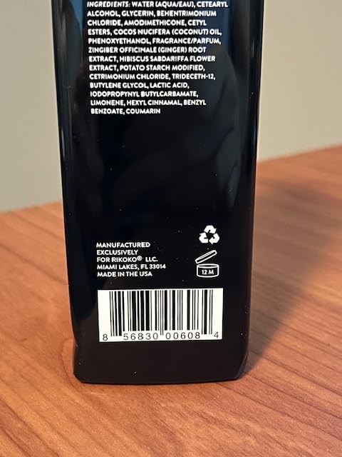 Rikoko LOCK Coconut Shampoo with Vanilla Extract and Cinnamon Bark - 300 mL Bundle with LOCK Coconut Conditioner with Ginger and Hair Softening Hibiscus - 300 mL