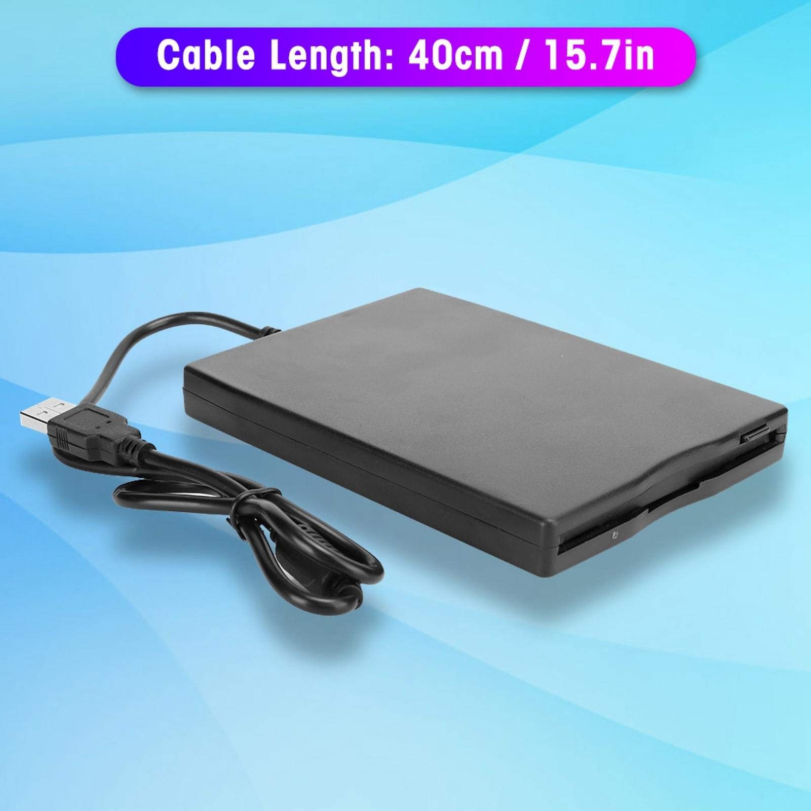 Cuifati Portable USB Floppy Drive for 1.44m 3.5in MF2 HD Floppy Disk 3.5 Inch Card Reader Ultra-Thin Without External Power Supply for Windows 10,7,Vista,8,XP,ME,2000,SE,98(Floppy Disk Not Included)