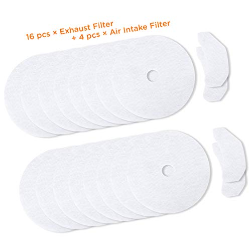 20Pcs Universal Cloth Dryer Exhaust Filters, Premium Quality Durable and Easy to Clean Dryer Lint Filter Compatible with Panda/Magic Chef/Sonya/Avant - 16 Exhaust Filters & 4 Air Intake Filters