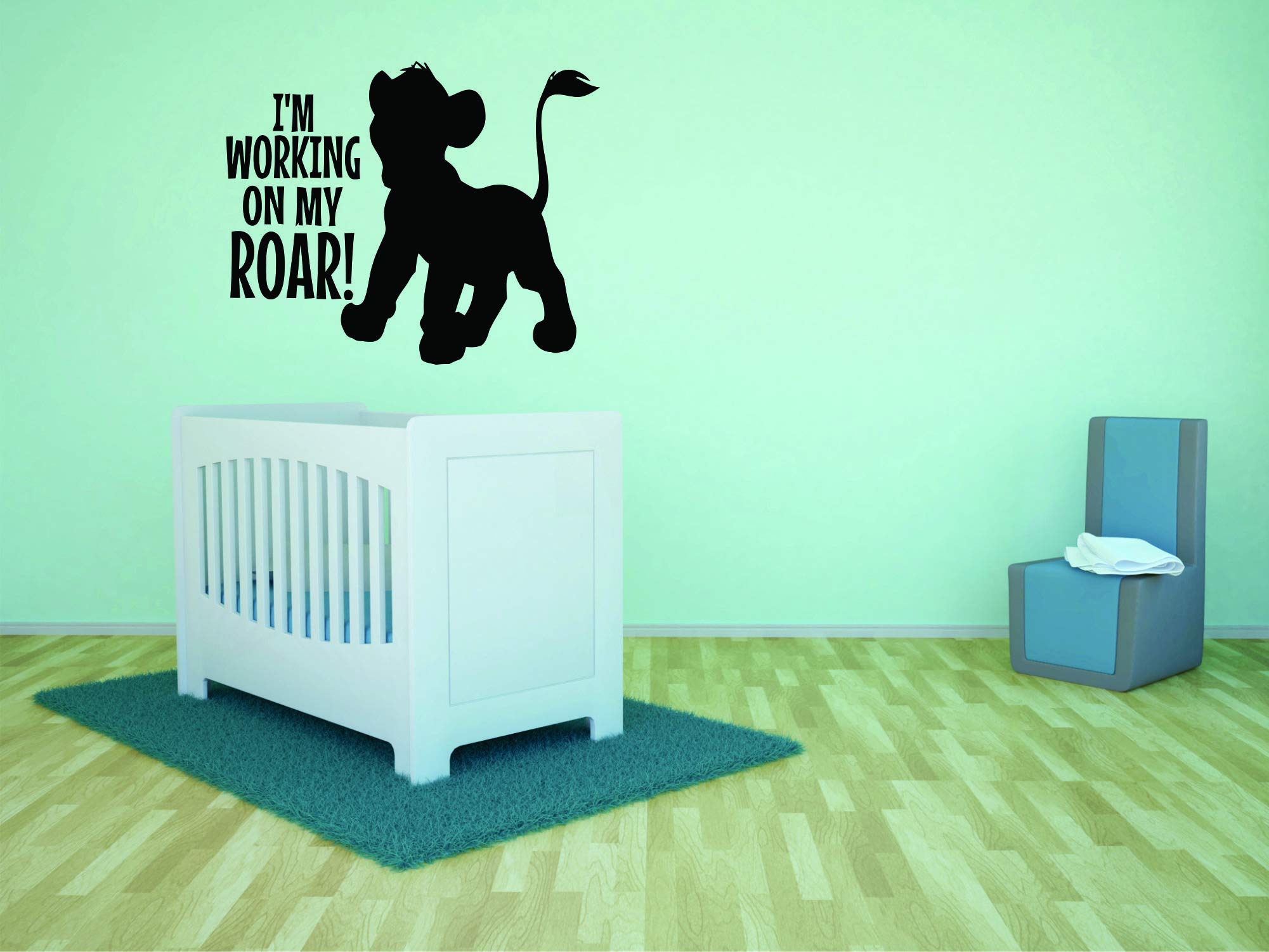 The Lion King Wall Decals for Kids Rooms Simba Mufasa Designs Decor Lions Boys Boy Childrens Creative Animated Vinyl Decal Removable Stickers for Bedrooms Artwork Creative Look Size 20x20 inch