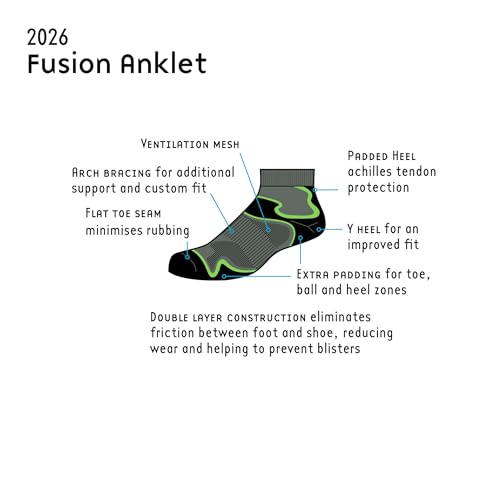 1000 Mile Women's Fusion Running Anklet Socks