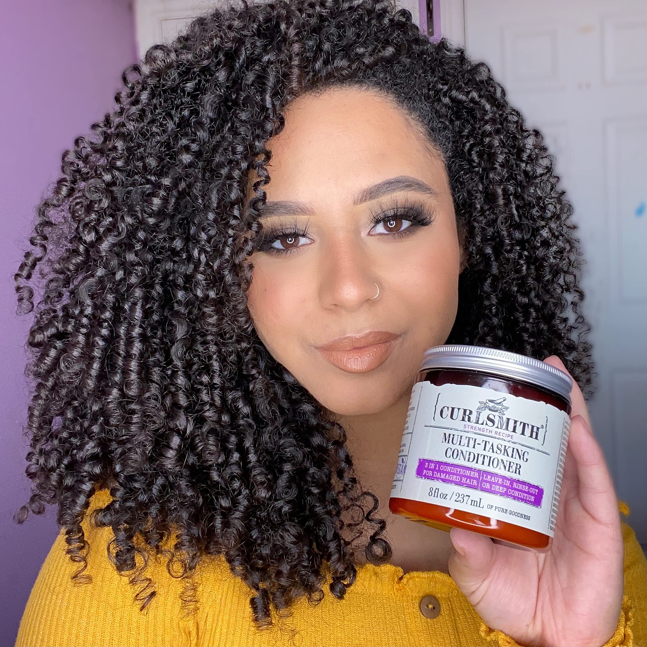 CURLSMITH – Multi-Tasking Conditioner, 3 in 1 Conditioner with Proteins, for Damaged Hair (8 fl oz)