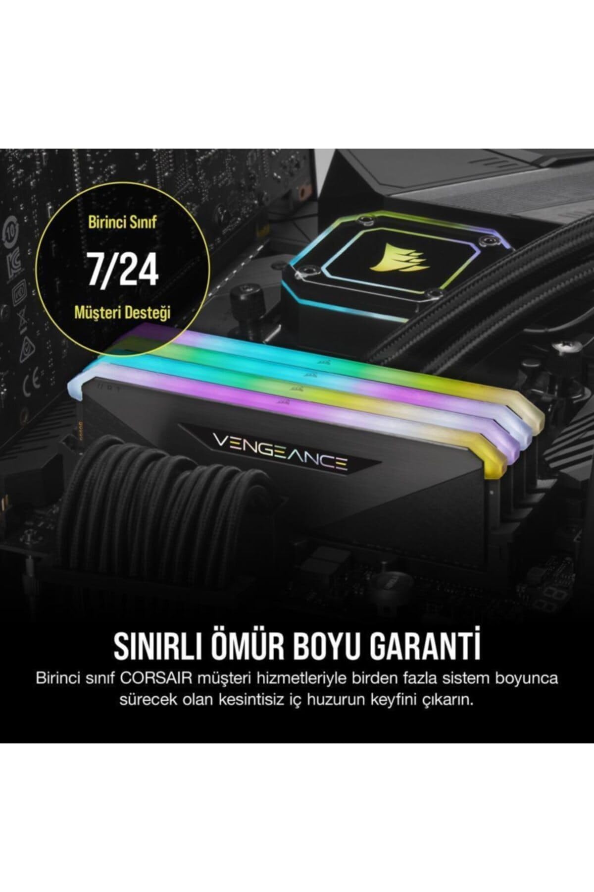 CORSAIR VENGEANCE RGB RT 16GB (2x8GB) DDR4 3200 (PC4-25600) C16 1.35V Desktop Memory