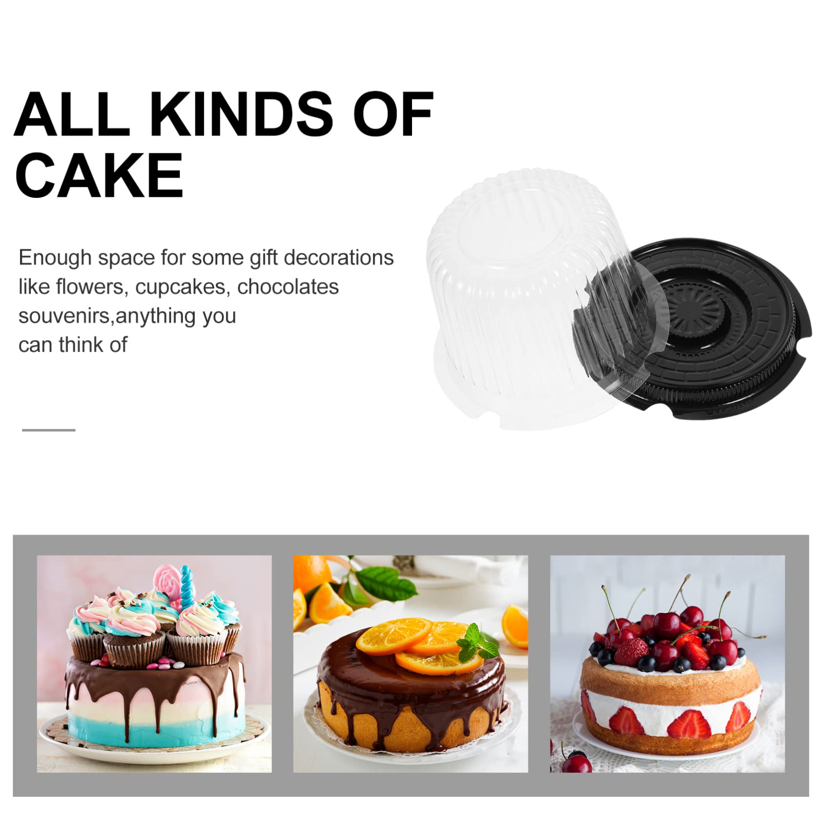10Pcs cake box cookies container Cake transporter holder pound cake cheesecake holder cake carriers for transport mini cake containers with lids muffin Dessert the pet shipping box