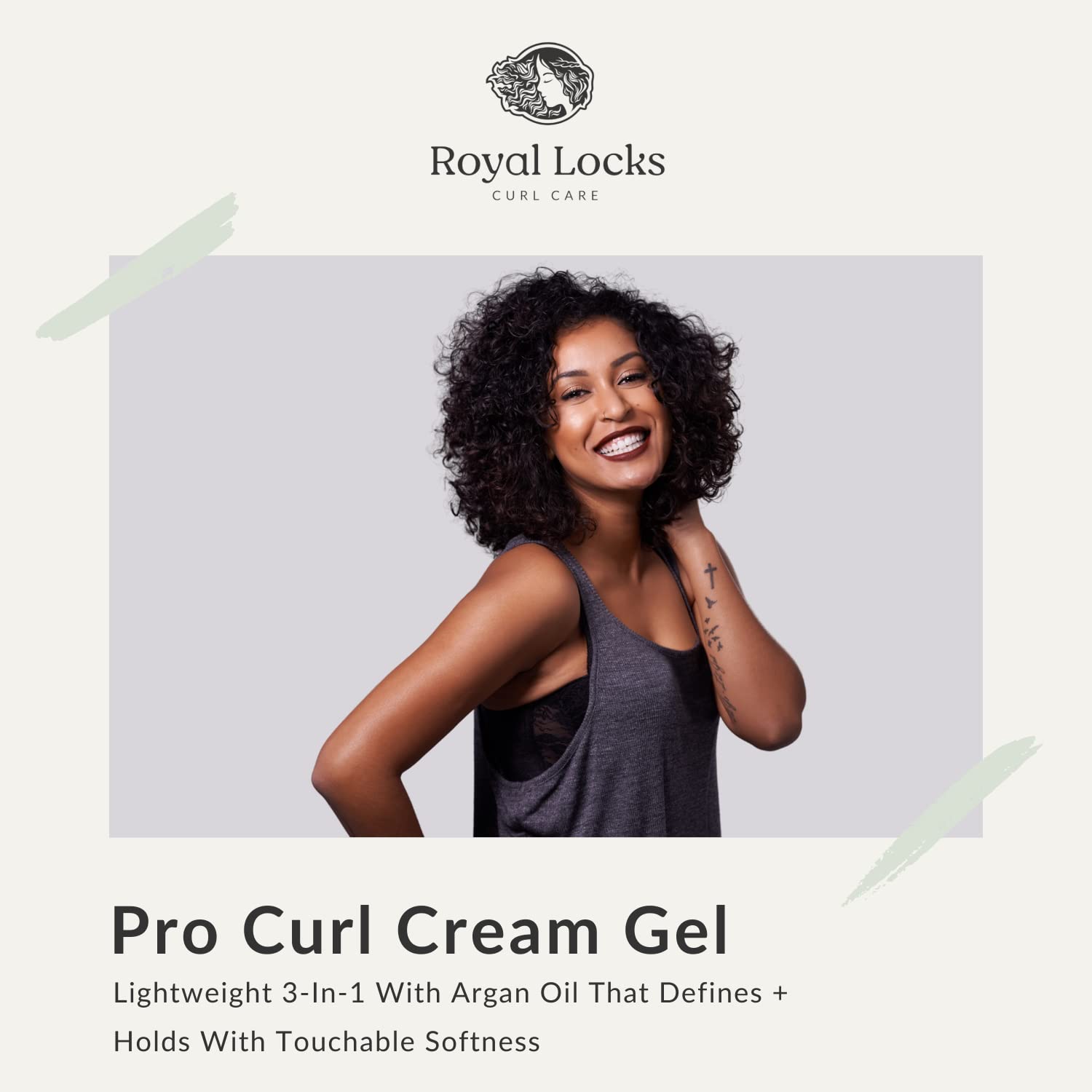Royal Locks Pro Curl Cream Gel + Clean Curls Shampoo Trial - Lightweight Curl Defining Cream, plus Gentle Curl Friendly pH Balanced Cleansing (7.5 fl oz & 3 fl oz)