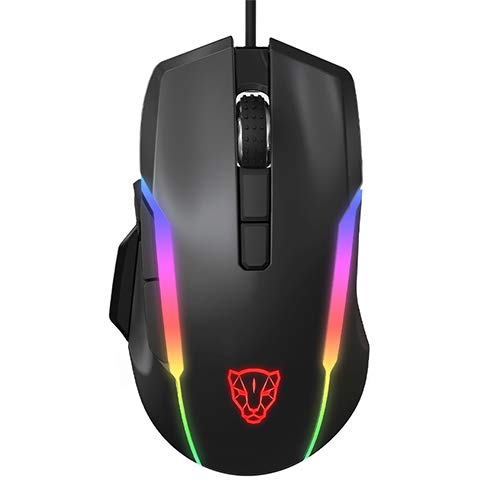 12000 DPI Gaming Mouse RGB Backlit for Computer/PC/Laptop, USB Wired Mouse, 8 Adjustable DPI Levels with 8 Buttons