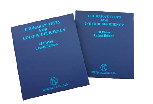 Crabby Ishihara Test Chart Books for Color Deficiency 38 Plates Latest Edition with User Manual