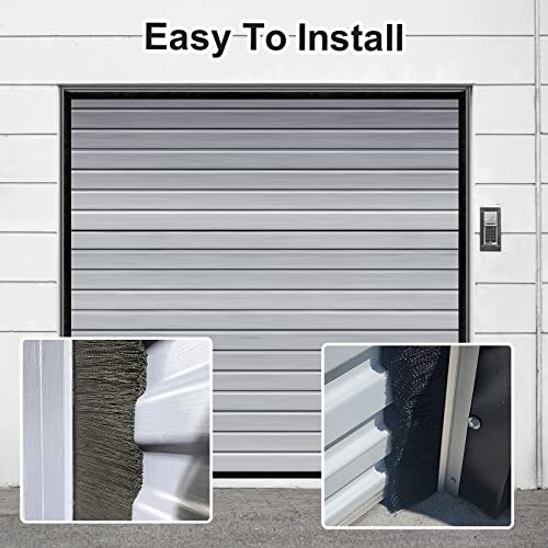 2 Pack Door Draft Stopper, Cuttable Under Door Seal 39” Length, Strong Adhesive Door Sweep for Exterior and Interior Doors(Aluminum)