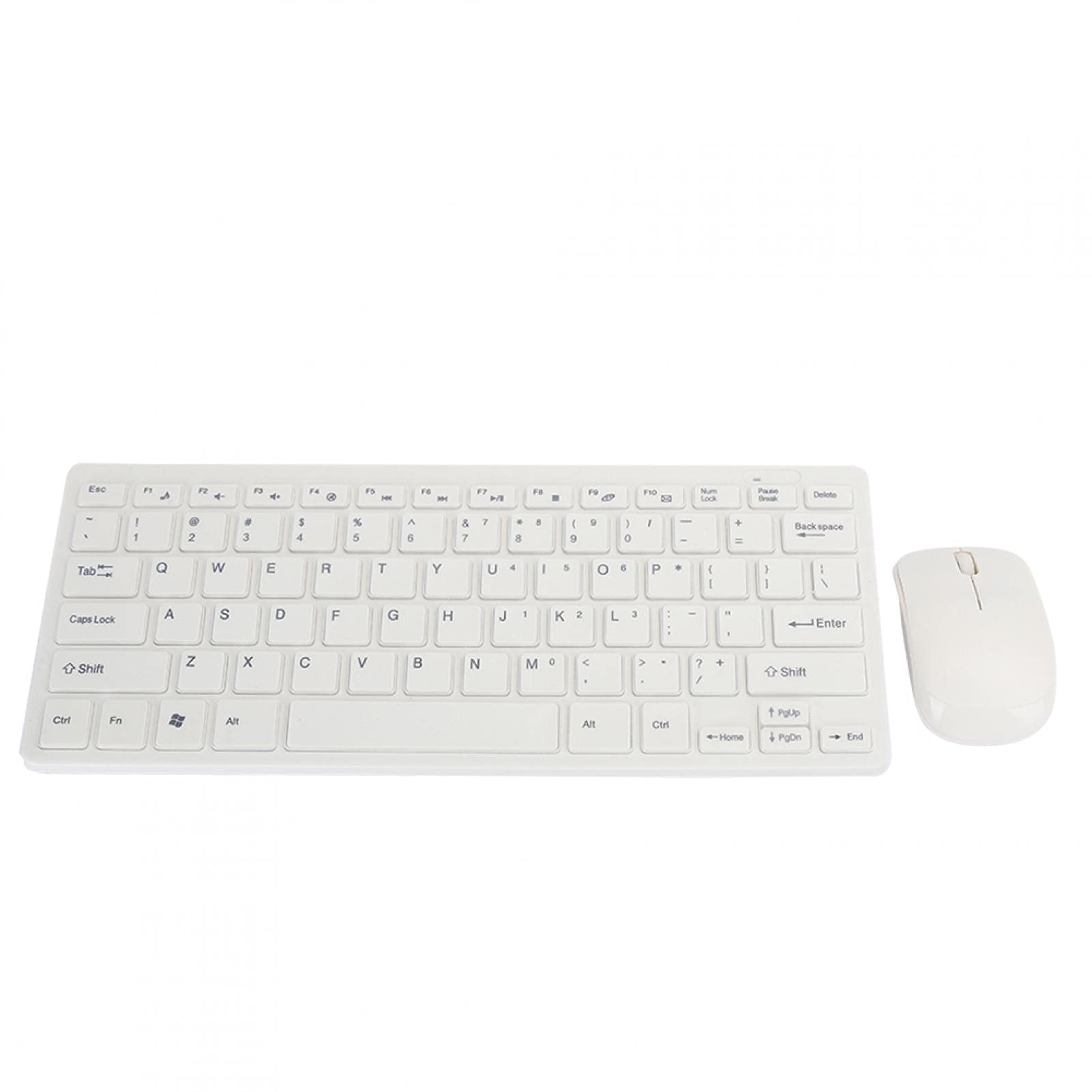 VBESTLIFE Mute Keyboard and Mouse Combo,2.4G Keyboard Mouse Set with Keypad Protector USB Receiver for Notebook Office Gaming Plug and Play(White)