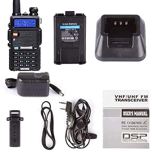 Baofeng UV-5R Ham Dual Band Two Way Radio 144-148/420-450Mhz,Nicama Walkie Talkie 1800mAh Li-ion Battery (2 Pack)