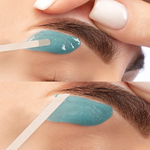 1200Pcs Wooden Wax Sticks Small Wax Spatula Eyebrow Wax Sticks for Hair Removal Eyebrow Lip Nose Brow Wax Applicator Sticks (Slanted Handle)