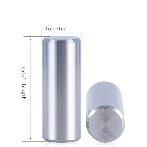 100 Pieces 304 Stainless Steel Cylindrical locating Dowel pin,Diameter 1.9mm; Total Length 5mm.for Metal Devices, Industrial Mold.