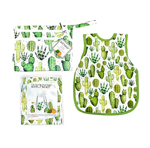 BapronBaby Desert Cactus Splash Mat - Waterproof Catch-All for Under High Chairs, Floors, Tables, Playtime or Arts & Crafts - Machine Washable - 45" x 45β