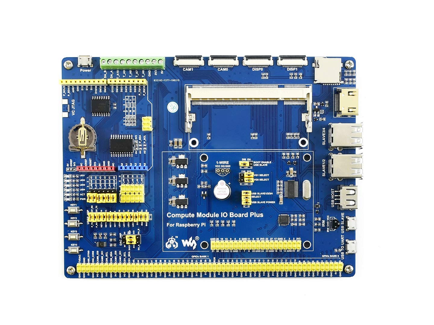 TOP1 Compute Module IO Board Plus, for Raspberry Pi Compute Module 3/3 Lite/3+/3+ Lite Compatible with Compute Module IO Board V3