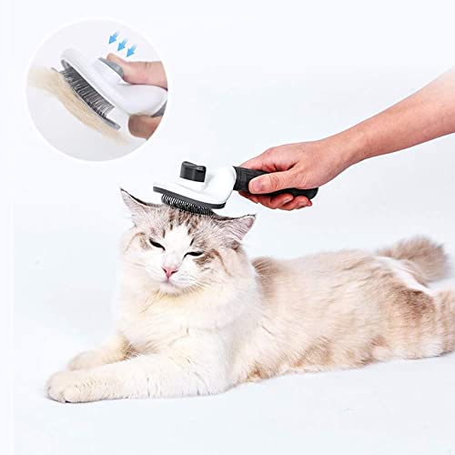1208S Pet Grooming Brush Shedding and Dematting Comb for Small and Large Dogs, Cats-Pink
