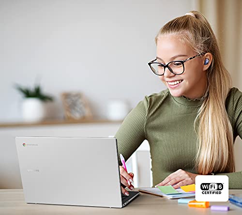 SAMSUNG Galaxy Chromebook Go 14" Laptop Computer, Wi-Fi/LTE (Verizon), Lightweight Slim Durable Design, 12-Hour-Battery, 4GB Memory, 32GB eMMC, Silver/Black