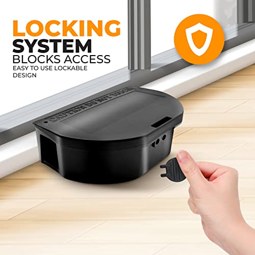 8 Pack - Mouse Bait Stations β Mice, Chipmunk or Small Rodent Traps β Reusable Indoor Rodent Control Bait Box