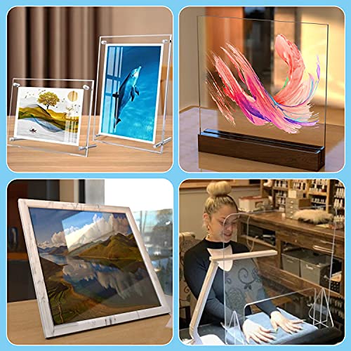 2 Pieces 12" x 16"Clear Acrylic Sheet Cast Plexiglass 1/8”Thick (3mm) Plexiglass Sheet Clear Plastic Sheet, for Sign,Craft, Photo Frame, DIY Display Projects…