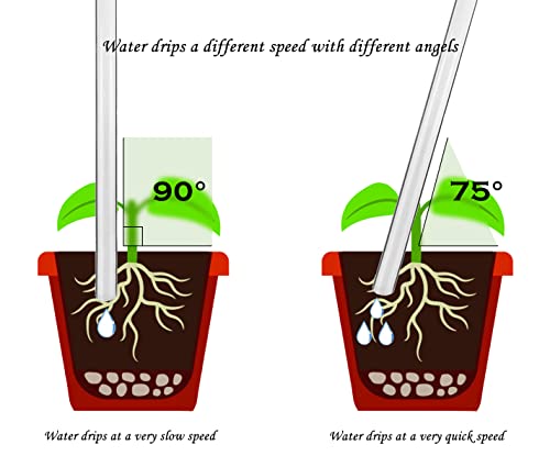 Adabocute Plant Waterer Self Watering Globes Self Watering Spikes, Hand Blown Clear Glass Plant Water Bulbs Devices for Indoor & Outdoor, Fill from Top, 2 Flower Shape