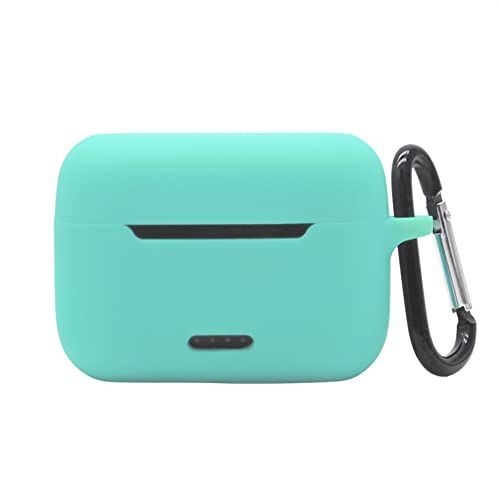 2 Pack Soft Rubber Silicone Protective Case Cover Compatible with TOZO NC2 Earbuds, Protective Skin Sleeve with Keychain (Light Blue+Light Green)