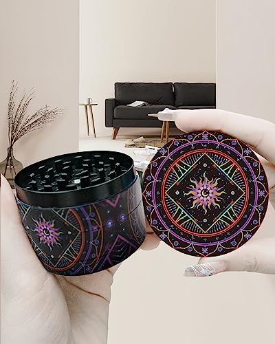 2.5" Grinder, Premium Stainless Steel Manual Grinder,Compact Size with Unique Pattern Design, Versatile Grinder(divination)